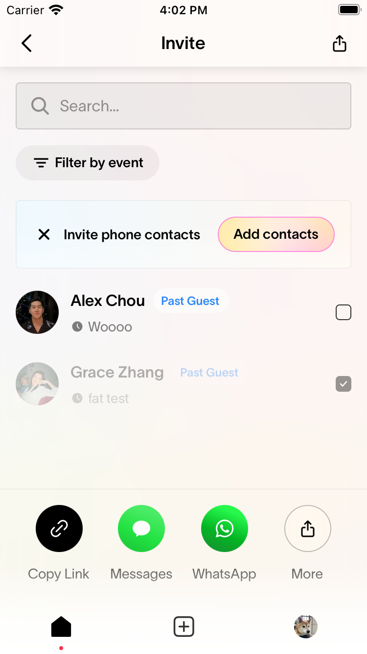 How can I invite my phone contacts? – Partiful