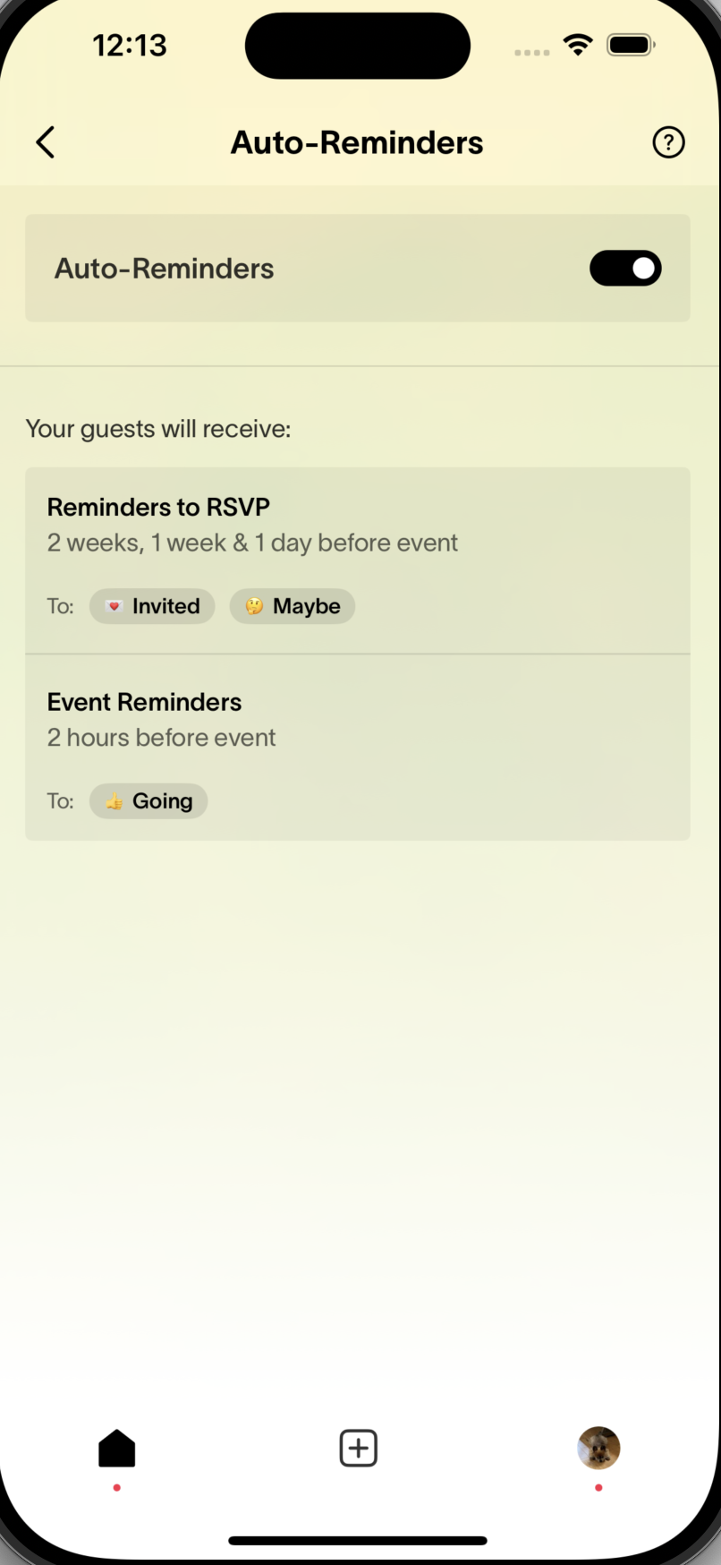 What event reminders do you send? – Partiful